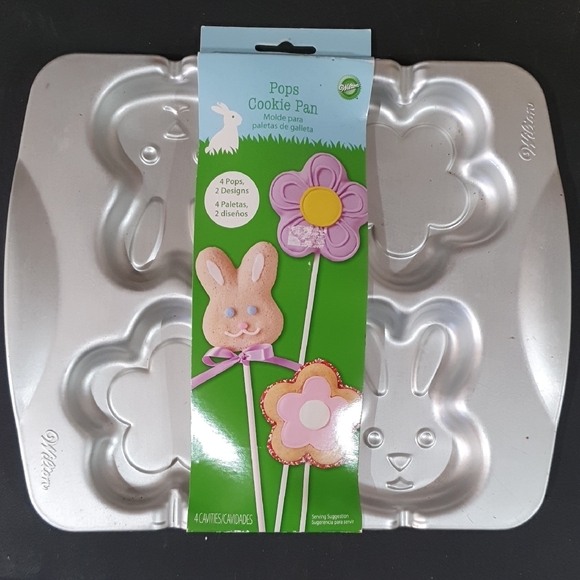 Wilton | Kitchen | Wilton Silver Pops Cookie Pan With Bunny And Flower ...
